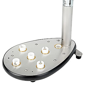 Restaurantware Clean Tek Professional 5-Brush Electric Glass Washer 1 Heavy-Duty Bar Washer - Upright For Bar Or Kitchen Stainless Steel Automatic Glass Washer 115V 1.3 HP NEMA 5-15P Plug