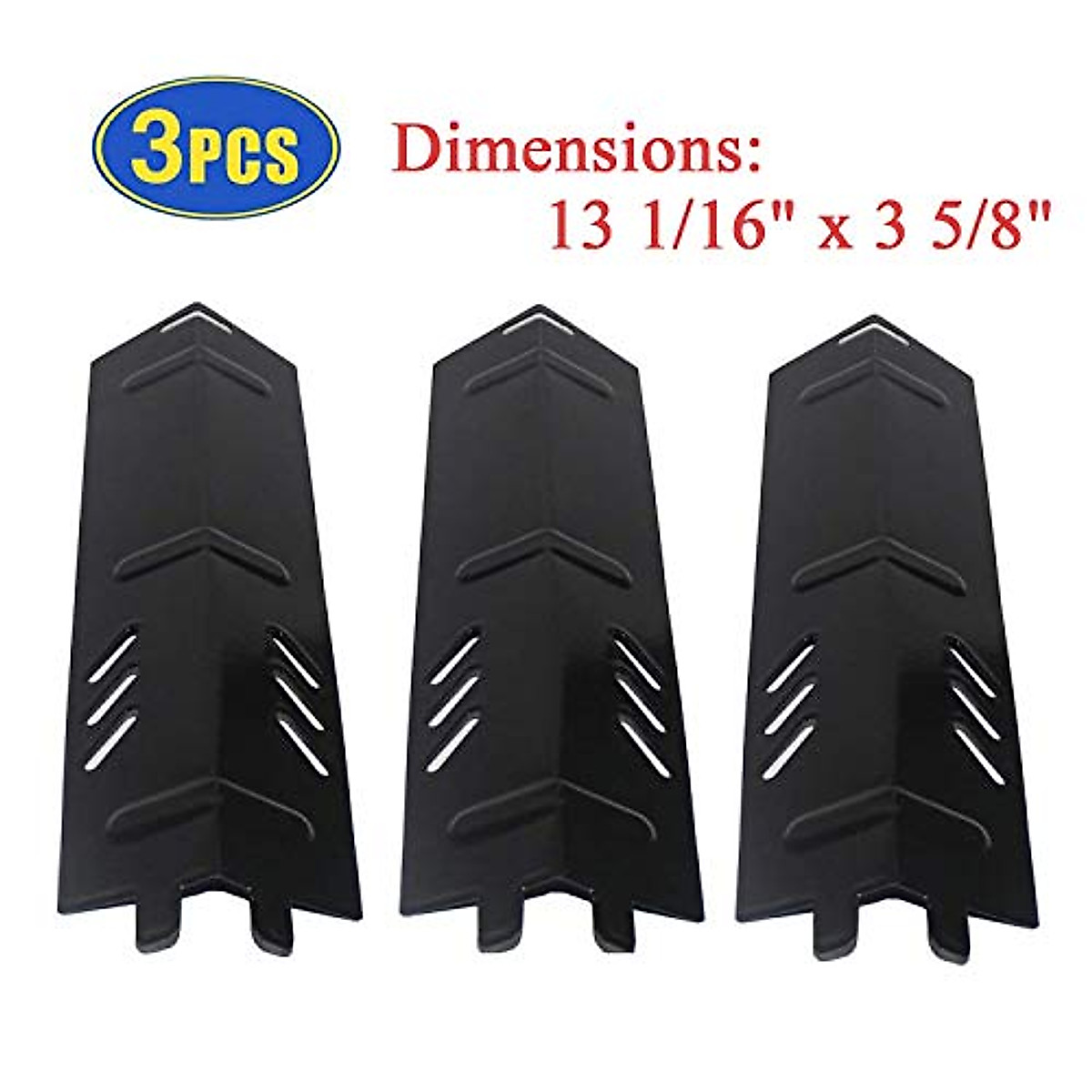 Adviace Grill Replacement Parts for Backyard Grill BY13-101-001-11 BY14-101-001-01 GBC1429W, 3 Pack Heat Plate Shields & Burner Tubes Repair Kit for Uniflame GBC1329WRS-U Grill