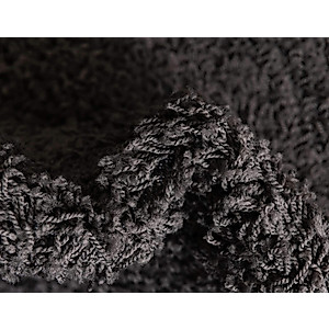 Unique Loom Solid Shag Collection Area Rug (10' x 13' 11" Rectangle, Graphite Gray)