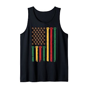 June 19, 1865 US Flag Fisting Hands and Flowers Tank Top
