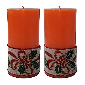 Light Baby Blue Candles Scented Unscented 3x6 Set of 2 60 Hour 20 oz each