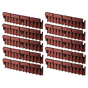 Suncast 12" Interlocking No Dig Brick Border Landscape Edging, Brown
