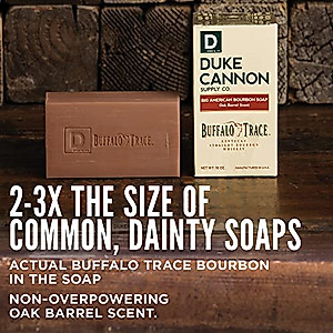 Duke Cannon Cannon Supply Co. Big American Bourbon Soap, 10oz - Superior Grade Men's Soap with Oak Barrel Scent, Made With Buffalo Trace