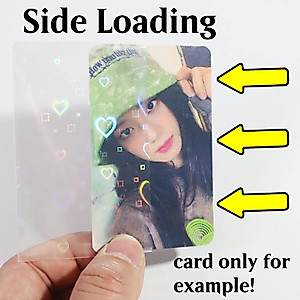 Black Lotus 100pcs/Lot Love Heart-Shape Laser Flashing Card Sleeves Trading Cards Film Magic Kpop Card Protector Holographic Foil Protective Cover (61x88mm)