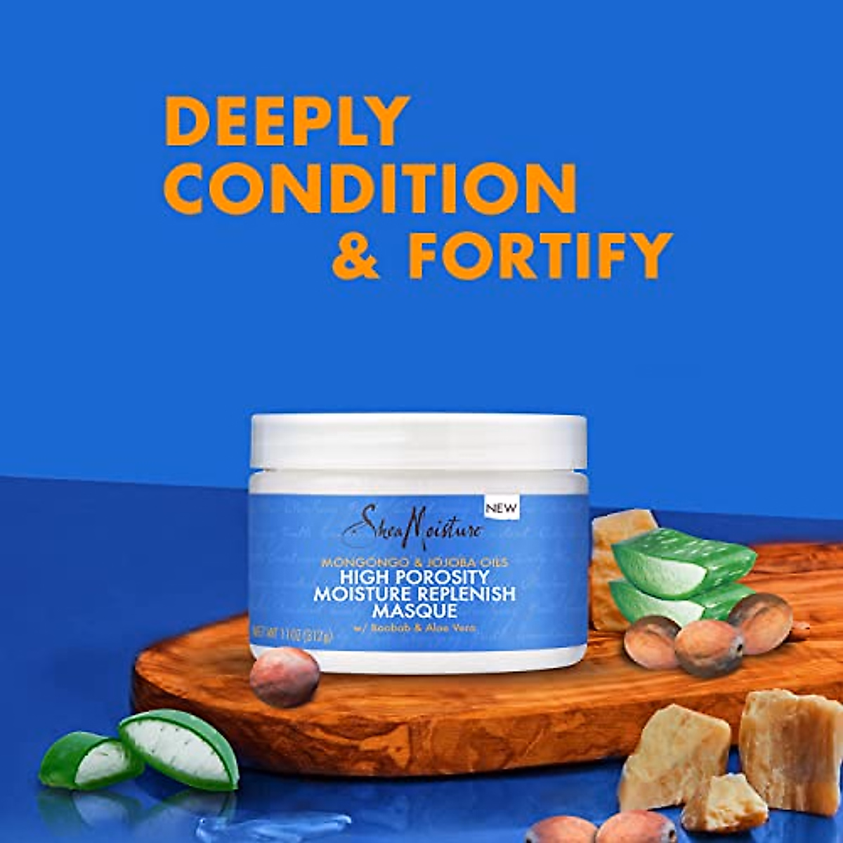SheaMoisture Deep Conditioning Hair Masque for Curly, Coily Hair High Porosity Deep Conditioner to Fortify Hair 11 oz