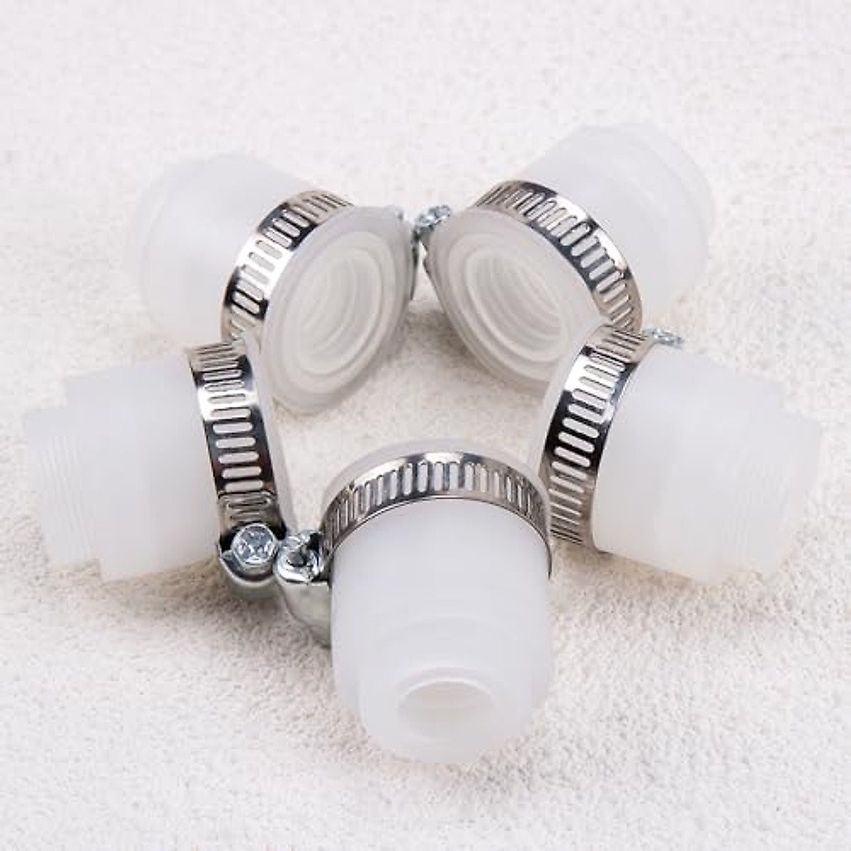 WSDMAVIS 5Pcs 360° Rotatable Universal Faucet Adapter Anti-Splash Threadless Faucet Aerator Connector for Kitchen Bathroom Home Use for 15-22mm Outlet Pipes
