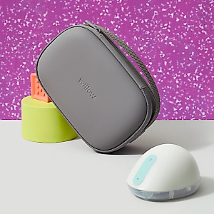 Willow Breast Pump Carrying Case, Grey, Use with Hands Free Wearable Breast Pumps, Ultra Durable Hard Shell Breast Pump Case with Removable Tray, Compact and Discreet