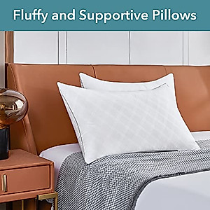 Oubonun Hotel Bed Pillows for Sleep,Queen Size,Set of 2, Down Alternative Pillows for Side and Back Sleepers 2 Pack (20x30)