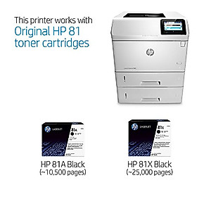 HP Monochrome Laserjet Enterprise M605x Printer w FutureSmart Firmware, (E6B71A)