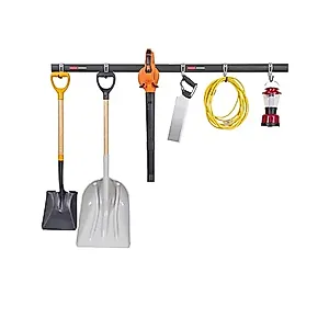 Rubbermaid FastTrack Garage Storage Utility Hooks, All in One Rail Hook Kit and Tool Organizer, 8 Piece, Heavy Duty for Wall/Shed/Garden