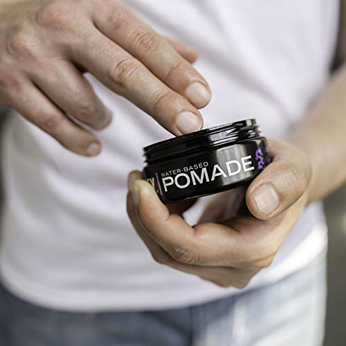 Billy Jealousy Lunatic Fringe Water-Based Pomade for Men, Strong Hold, High Shine, Water Soluble and Vegan Hair Product Ideal for Medium to Long Thick Mane, 3 oz