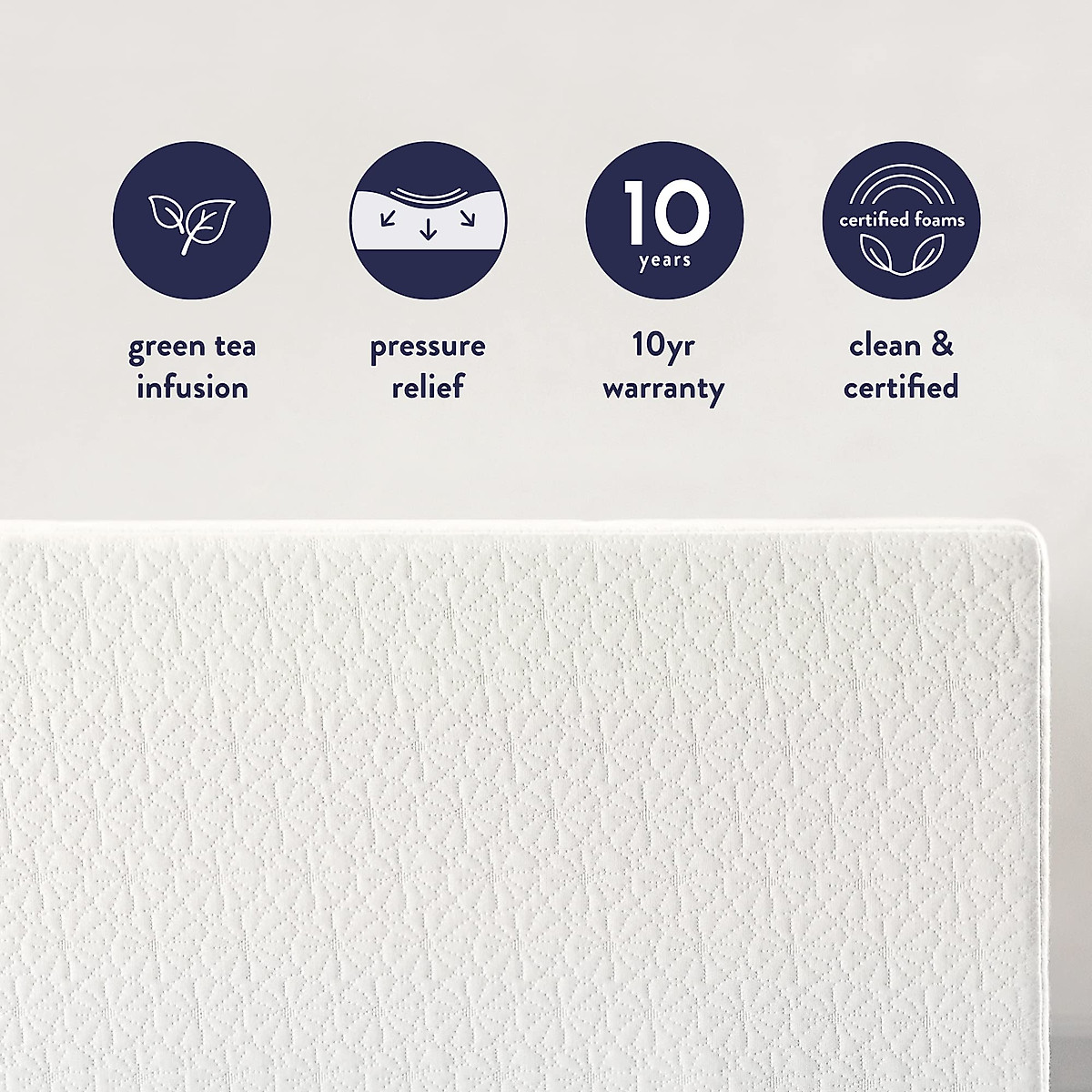 Best Price Mattress 14 Inch King Mattress Bed-In-A-Box, Green Tea Memory Foam