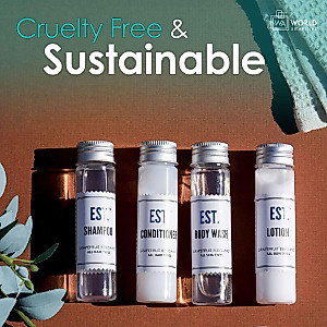 World Amenities EST. Conditioner with Grapefruit-Bergamot fragrance, Biodegradable/Recyclable Bottle with Screw Top, 1.41oz / 40ml, Pack of 48