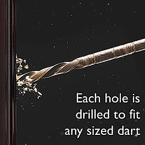 Viper Dart Caddy Solid Wood Wall Mounted Dart Holder / Stand, Displays 4 Sets of Steel or Soft Tip Darts, for all Sisal & Electronic Dartboards, Surrounds & Cabinets, Mahogany Finish