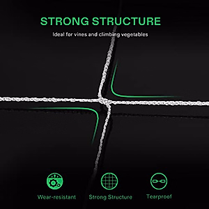 VIVOSUN 5 x 30 ft. Plant Trellis Netting, Heavy-Duty Polyester Grow Net, Garden Trellis Netting with Square Mesh for Climbing Plants, Vegetables, Fruits, and Flowers, 1-Pack