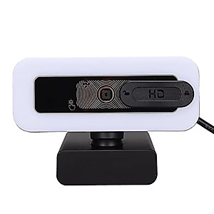 Webcam, Lighting Adjustment Autofocus Built in Microphone USB Web Computer Camera with Cover for Teaching Video Conferencing Plug and Play Hd Webcam for Pc Mac Laptop Desktop