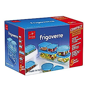 Bormioli Rocco Frigoverre Set of 5 Glass Food Storage Container Transparent 388840-SK5 Transparent