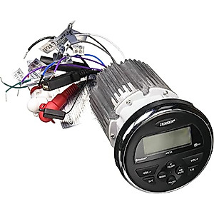 Jensen MS3A AM|FM|USB Waterproof Compact Bluetooth Stereo with App Control, 160 watts (40W x 4), Bluetooth Streaming Audio (A2DP/AVRCP), Rear USB for MP3, Rear AUX in (RCA), Line-Out (RCA) (Renewed)