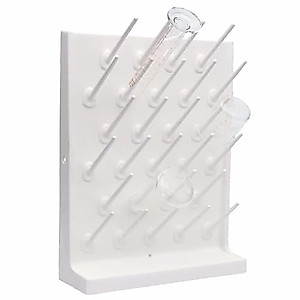 YTFLOT Wall Mounted Drying Rack 27 Pegs Lab Drying Draining Rack Cleaning Equipment Bench-top Laboratory Glassware