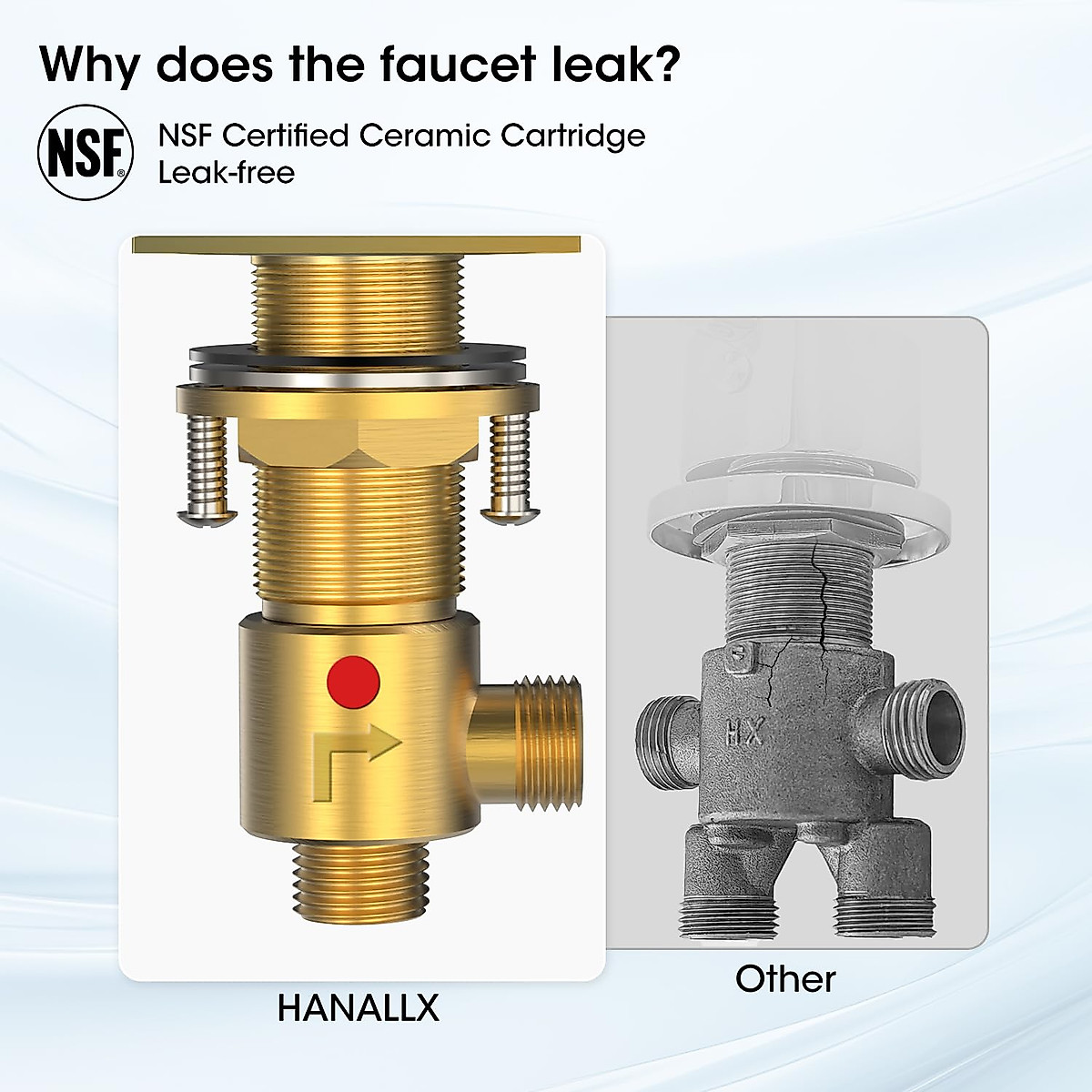 Deck Mount Roman Tub Faucet Set, Waterfall High Flow Brushed Nickel Bathtub Faucets, 12-15.7in Widespread, Deck Mount Tub Faucet with Valve, Brass 3 Holes Bath Tub Faucet Set, with 2 Handle