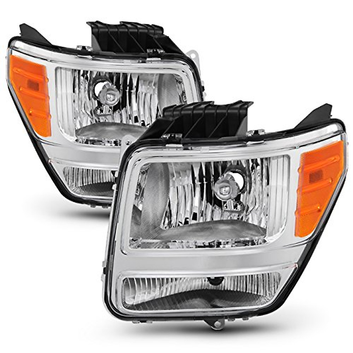 AKKON - For 2007 2008 2009 2010 2011 Dodge Nitro Headlights Headlamps LH Left & RH Right Side Assembly
