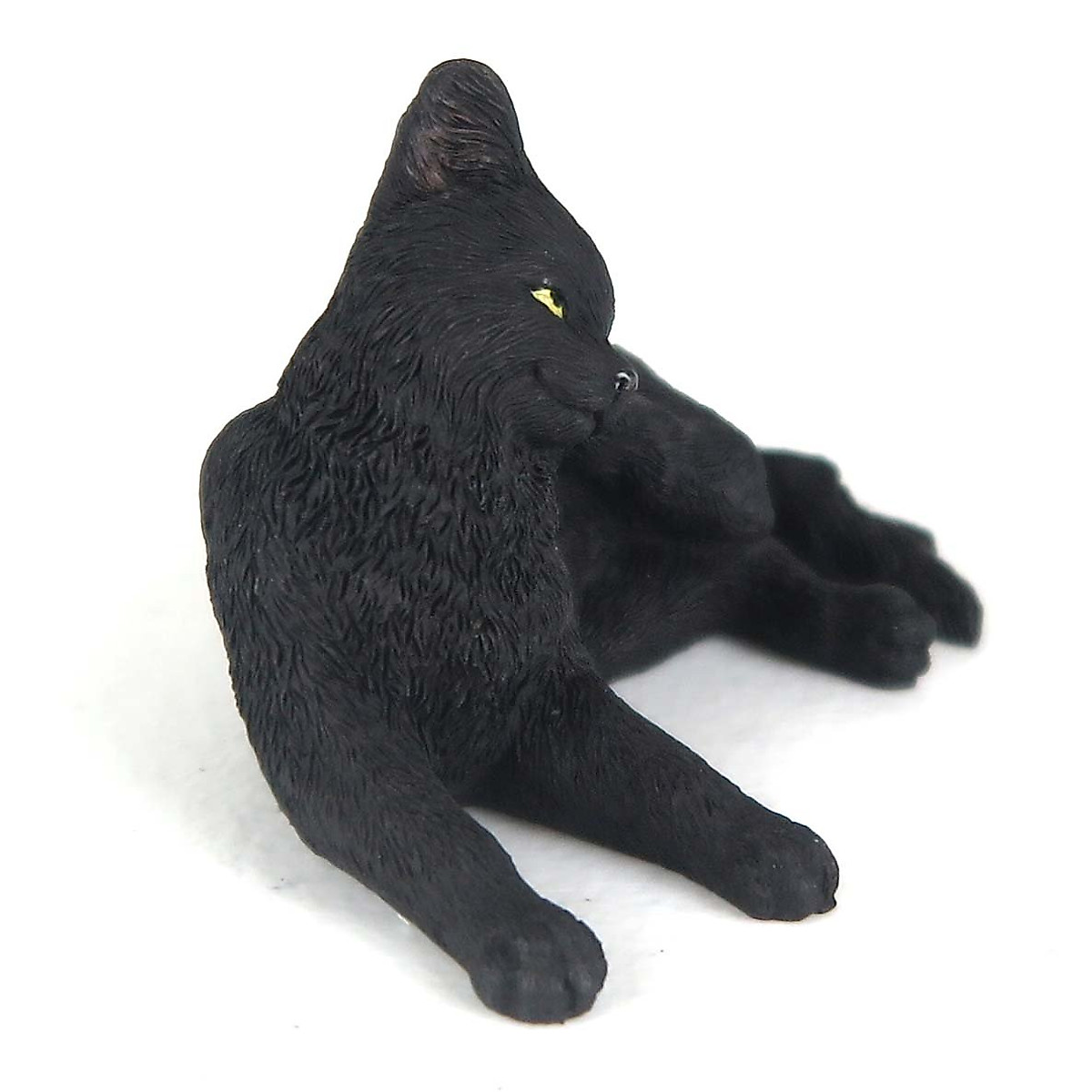 Veronese Design Black Cat Scratching Ear Mini Figurine