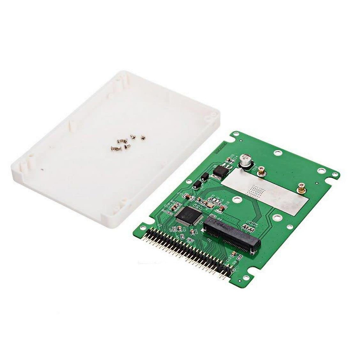ChenYang mSATA Mini SATA SSD to IDE 44Pin 2.5 inch Hard Disk Case Enclosure Box White for Notebook Laptop