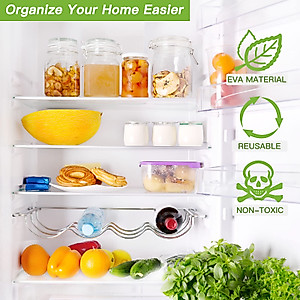 Multifunctional Shelve Liner Easy Cleaning Non-Slip Oil-Proof Cabinet Fridge Liner and Mat for Bar Kitchen Table x 2 Rolls (Stripe+Polka Dot)