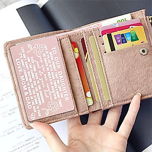 Resdink to Our Daughter Gifts from Mom and Dad, Inspirational Graduation Gift for Daughter from Parents, Daughter Birthday Metal Card Stuff, Christmas Mother's Day Gifts for Young Daughter