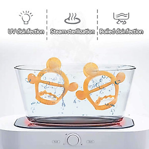 【Never Drop from Hand】 HEORSHE 2 Pack Baby Teething Toys for Babies 3-6 Months Teethers for Infant Toddlers Silicone Molars Adjustable Chew Toys for Babies 3 4 5 6 7 8 9 10 11 12 Months (Brown + Pink)