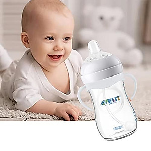 Sippy Cup Soft Spout Conversion Kit for Philips Avent Natural Baby Bottle, Bottle Handles and Weighted Straw （2 Pack）