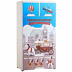 Vividness Plastic Drawers Dresser,Tall Dresser,Sturdy Organizer Unit,Easy Pull Closet Drawers,Storage Cabinet for Clothing,Nursery,Bedroom-6 Drawers (London)