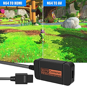 yoxxzus N64 HDMI Adapter, HDMI Converter with HDMI Cable for N64/Gamecube/SNES
