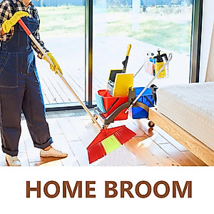 Luxshiny Plastic Broom Broomstick House Broom Hand Broom Air Broom Pet Broom for Carpet Broom and Dust Pan Outside Broom Kitchen Broom Pet Hair Removal Tool Push Broom Outdoor Nylon