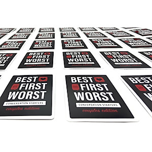 Gatwick Games Best First Worst - New Couples Card Game, Great for Couples Date Night, Work on Strengthening Your Relationship While Playing a Fun Card Game, 2 or More Players