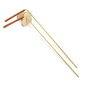 MyDeal Products Solid Copper and Brass Dowsing Rods with Smooth Movement for Tracing Spiritual Energy Chi, Ghost Hunting, Water Divining, Finding Gold, Locating Lost Items or Answering Questions!