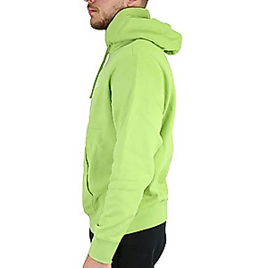 Nike Men's Sportswear Club Fleece Hooded Long Sleeve top, Vivid Green/Vivid Green/White, XL