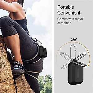 Doboli Compatible with AirPods 3 Case Cover for Airpods 3rd Generation Charging Case 2021 Silicone Protective Accessories Skin with Keychain （Front LED Visible） Square Black
