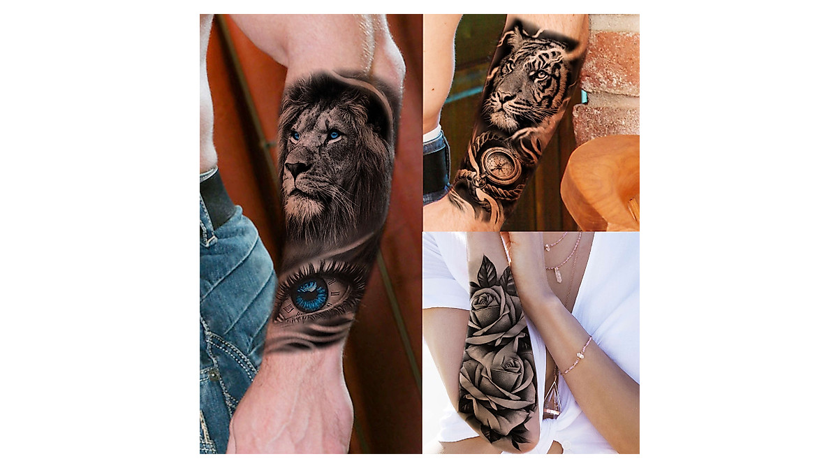 Realistic TASROI Temporary Tattoos - 61 Sheets for All