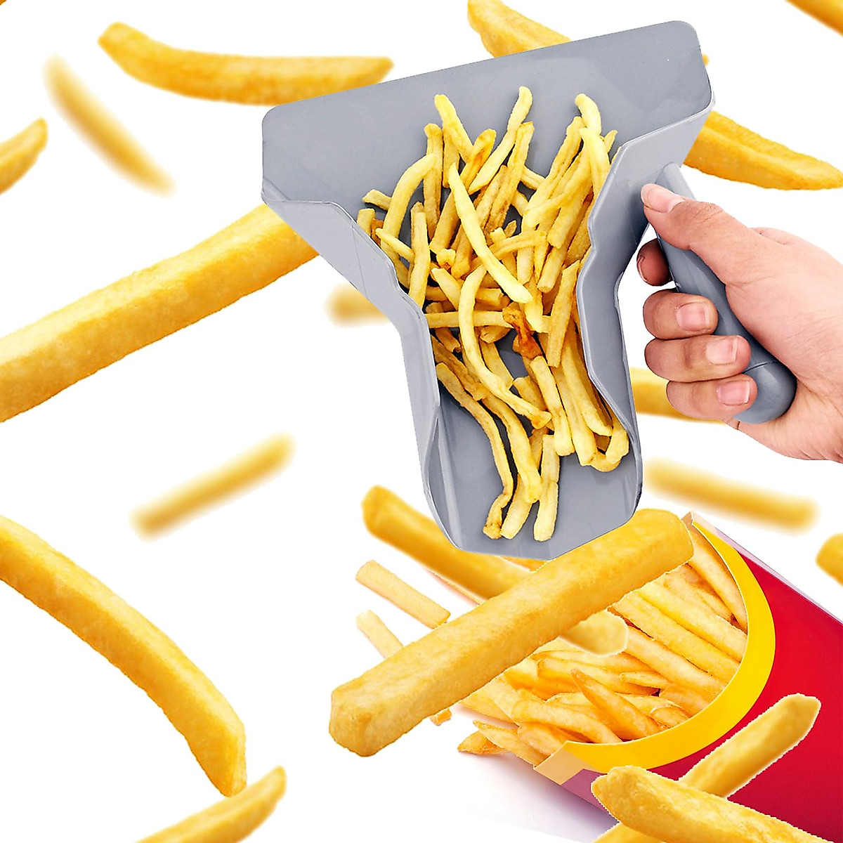 TCPENG® French Fry Scoop, French Fry Bagger Scoop, Popcorn Scoop for Popcorn Machine, Commercial Fry Bagger Scooper, Food French Fries Shovel Fry Scoop