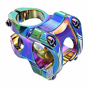 ZECHAO Bike Stem,31.8mm Handlebar Mountain Road Bike Stem 35mm Riser 28.6mm Fork Stem Bike Riser Ultralight Mountain AM XC DH Stem Bike Stem (Color : Colorful, Size : 31.8mm)