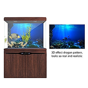 Meiyya 3D Aquarium Background 75 Gallon Tank,Aquarium Poste Fish Tank Background Aquarium Background Poster 3D Effect Adhesive Seaworld Poster for Aquarium Fish Tank Decoration(122 X 50cm)