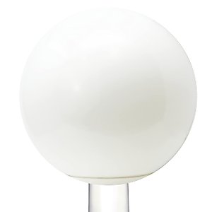 KastLite Lamp Post Globe Combo Lighting Fixture | 14" White Acrylic Lens with White Fitter Wing Clips | Fits 3" Diameter Posts (Not Included) | Comes with with 5000K LED Bulb