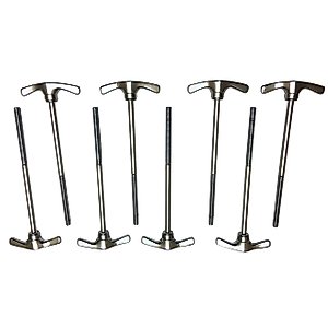 Bass Drum Tension Rods T-Rod Drum Key Style - ROSS Percussion (8 Pack) 4 1/2"