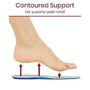 Envelop Gel Insoles for Men & Women - Shoe Inserts for Walking, Running, Hiking, Standing All Day - Cushion Soles for Heels, Arch Support, Plantar Fasciitis, Flat Feet - Fit Sneakers, Boots (1 Pair)