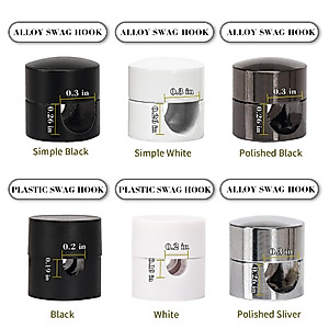 6 Pack Plastic Swag Hooks for Ceiling Hanging,Sangle Sopffy Lamp Hook for Hanging Pendant Lighting Fixture Ceiling Light Hook for Chandelier Ceiling Lights Cable,White