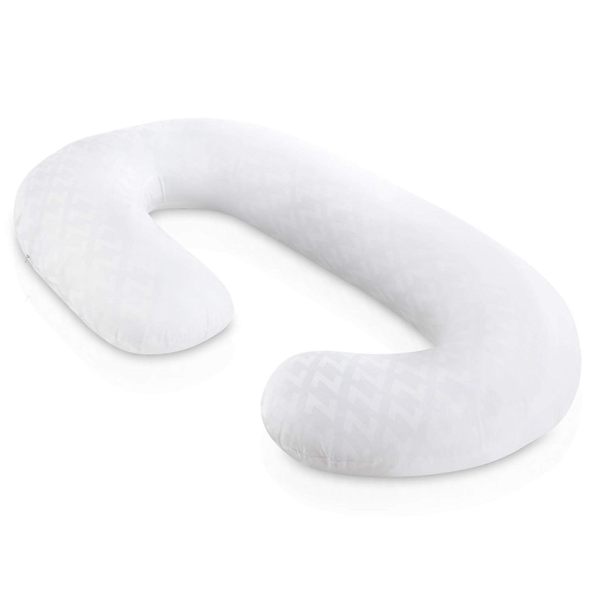 MALOUF Z Total Body C-Shape Pregnancy Wrap Around Ultra Supportive Sleeping Pillow, White