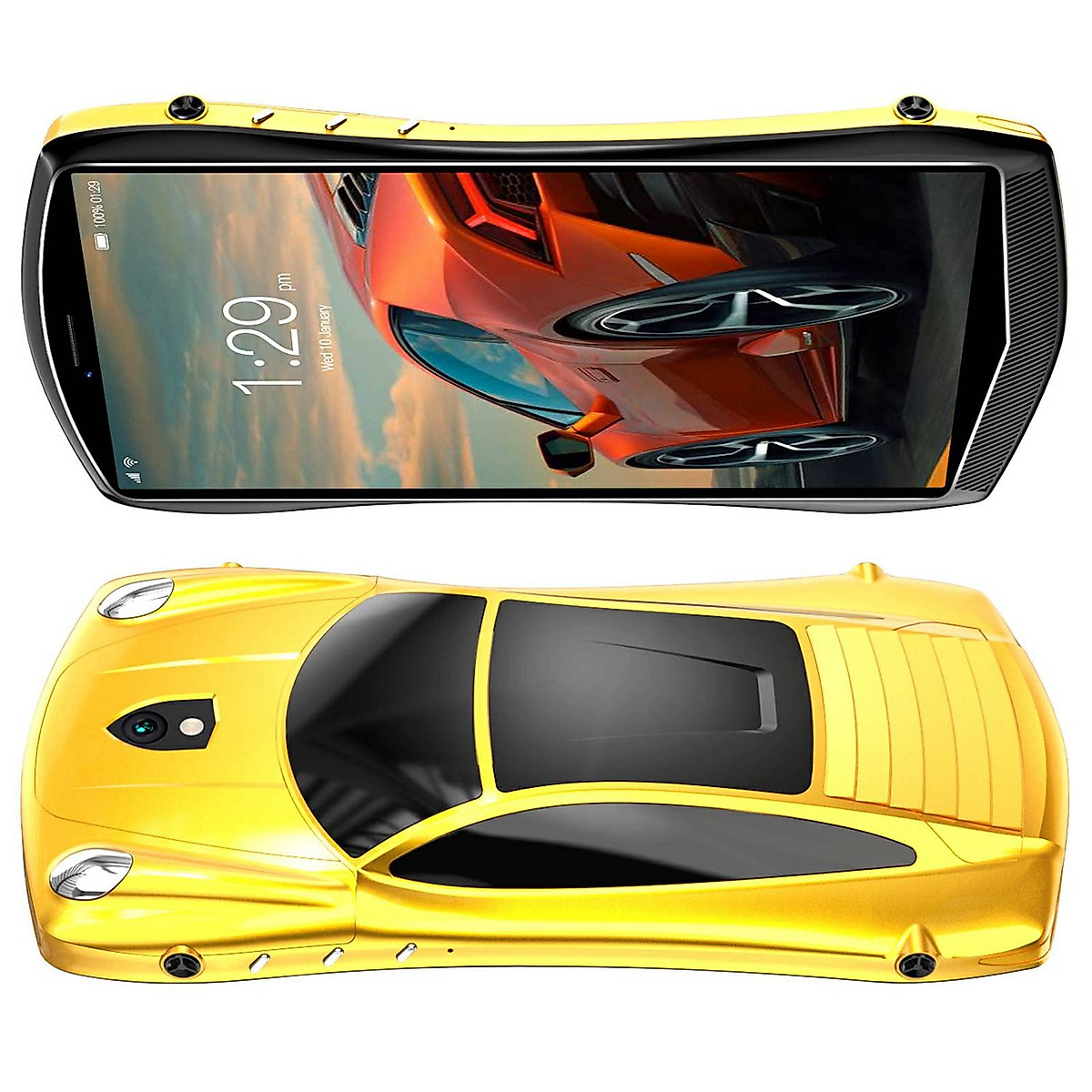 CHICIRIS 7 Inch Kids Tablet Sports Car Format Kids Tablet 5g WiFi Dual Band Battery Life 1280x800IPS HD Display Home for Travel (US Plug)