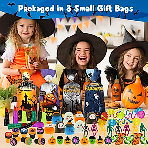 154pcs Halloween Party Toys Assortment for Kids, Halloween Stuff Bulk Goodies Toys for Party Supplies, Halloween Treats Non Candy Gifts School Classroom Carnival Prizes, Treasure Box Toy Chest