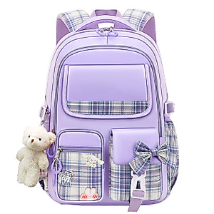XINWLL Backpack for Girls, 15.6 Inch Laptop School Bag Kids Kindergarten Elementary College Backpacks Large Bookbags for Teen Girls Women Students Casual Travel Daypacks